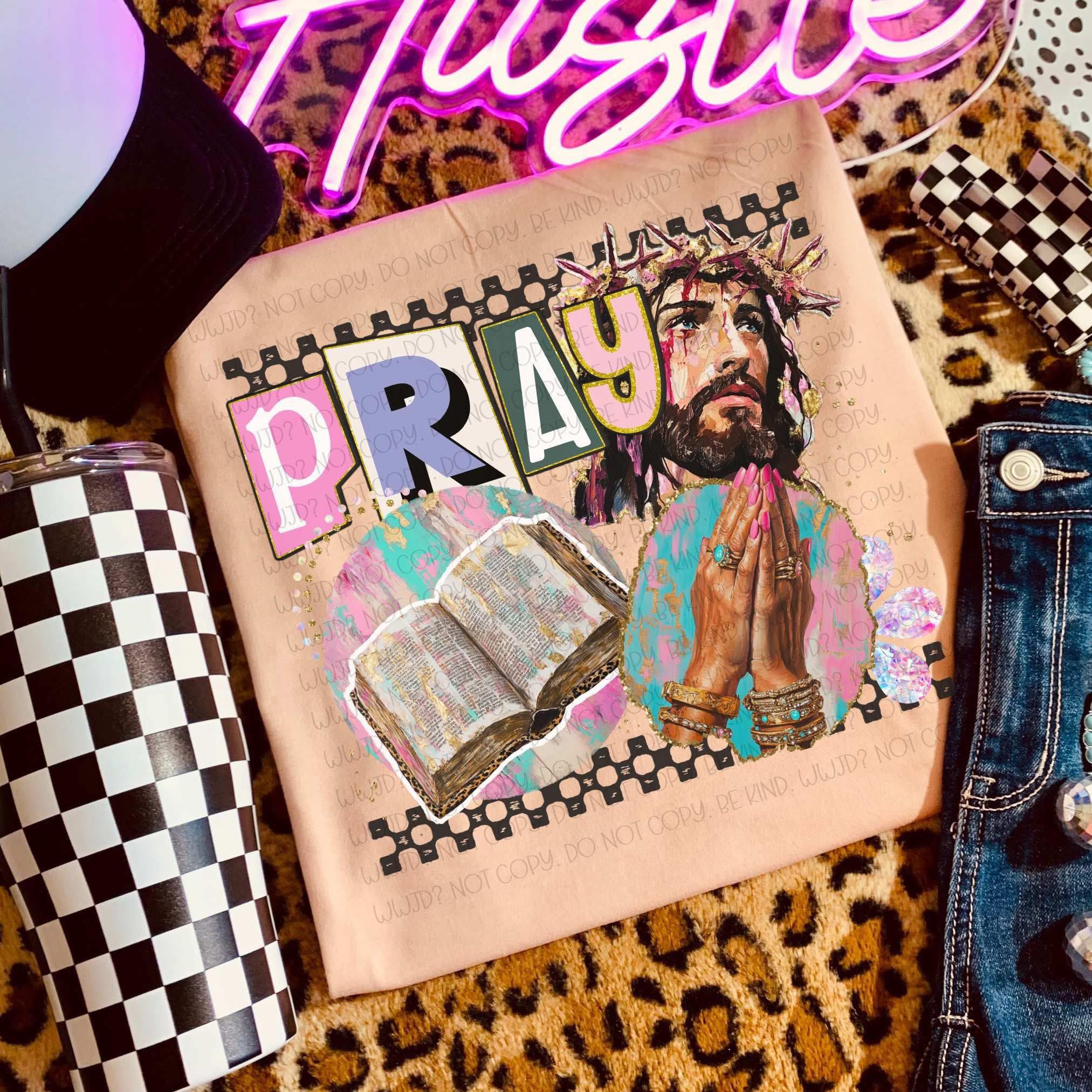 Pray Collage RC - DTF Transfer – D&EC Wholesale