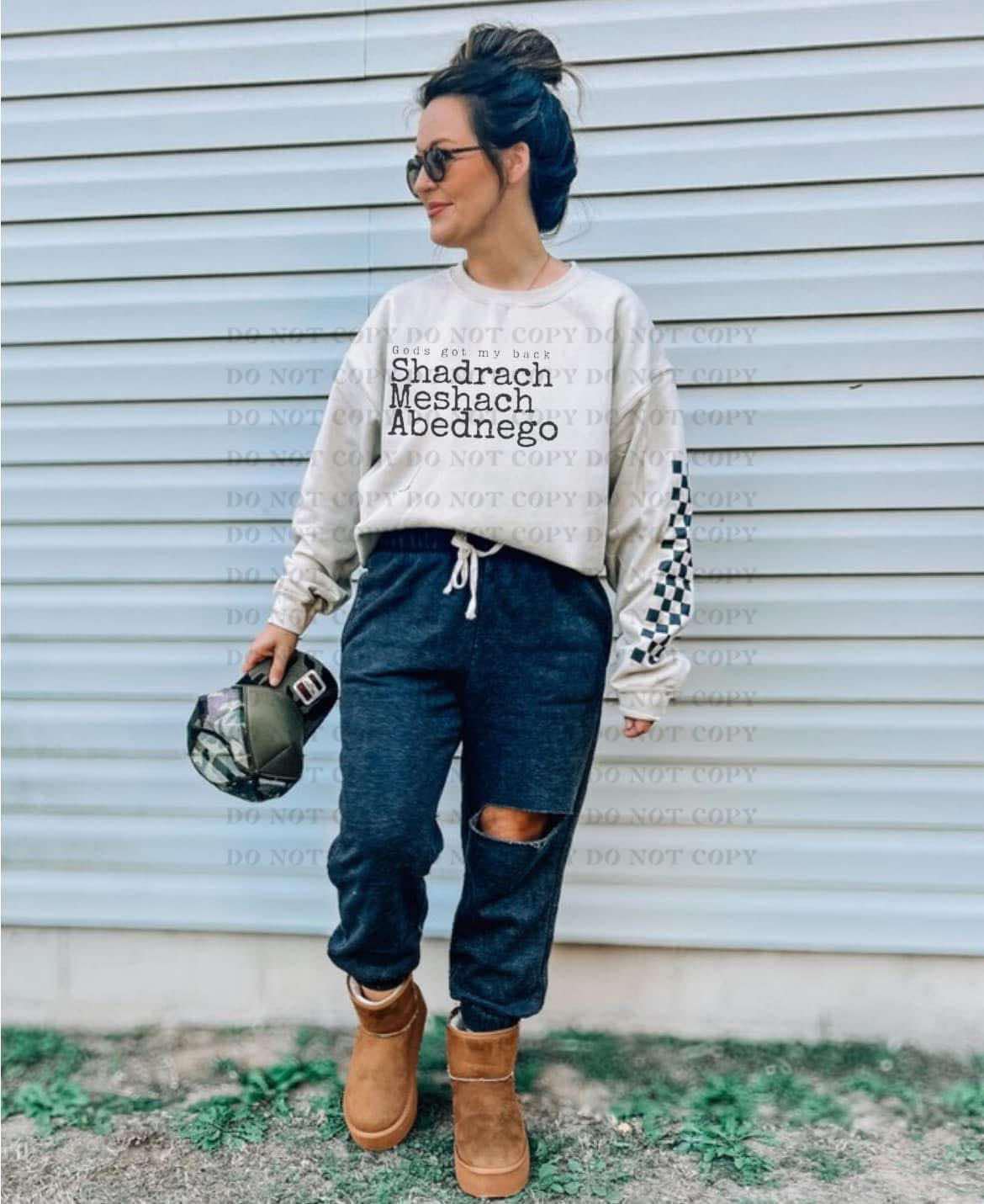 God's got my back Shadrach Meshach Abednego- DTF Transfer – D&EC Wholesale